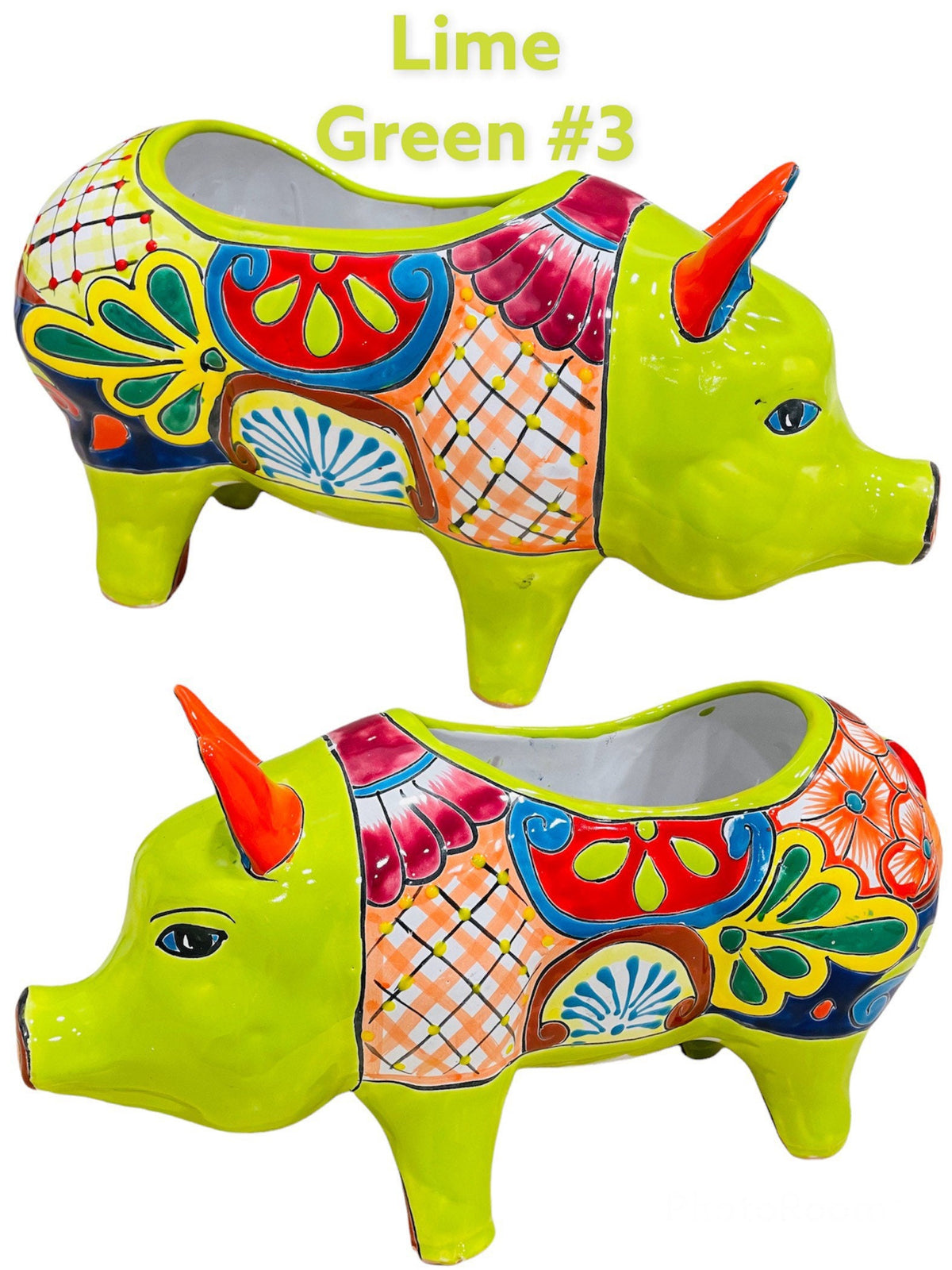 Large Pig Ceramic Talavera Planter | Rosa's Garden Shop