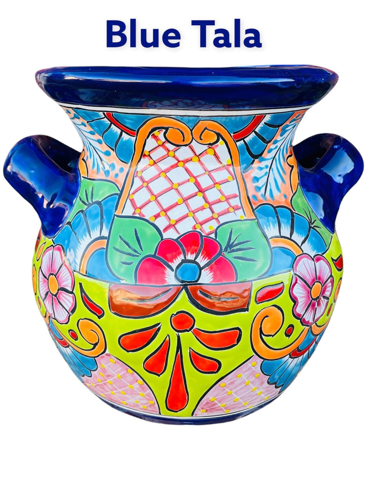 Morelia Style Medium Talavera Planter | Rosa's Garden Shop