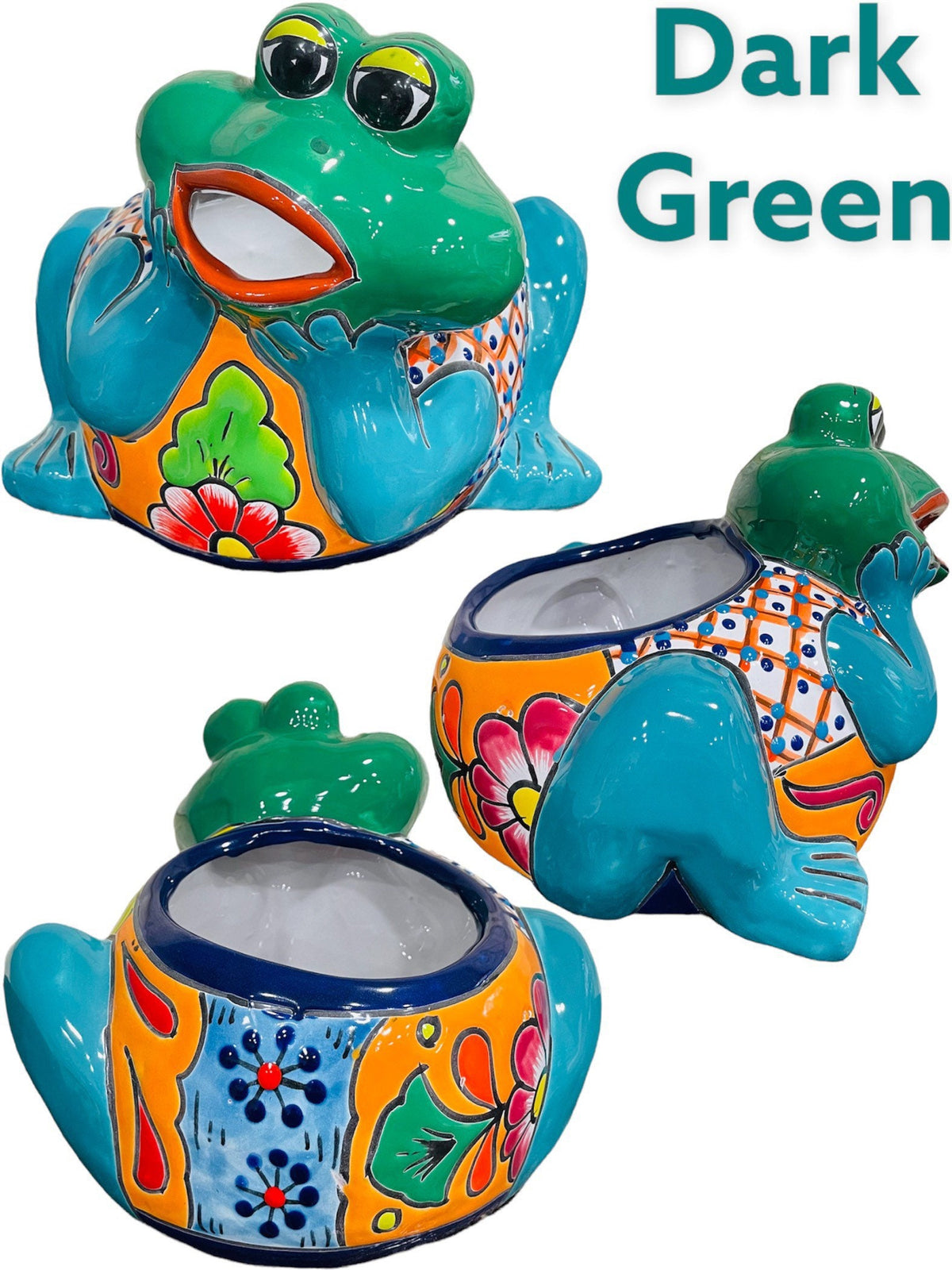 Smiling OMG Frog Rana Talavera Planter | Rosa's Garden Shop